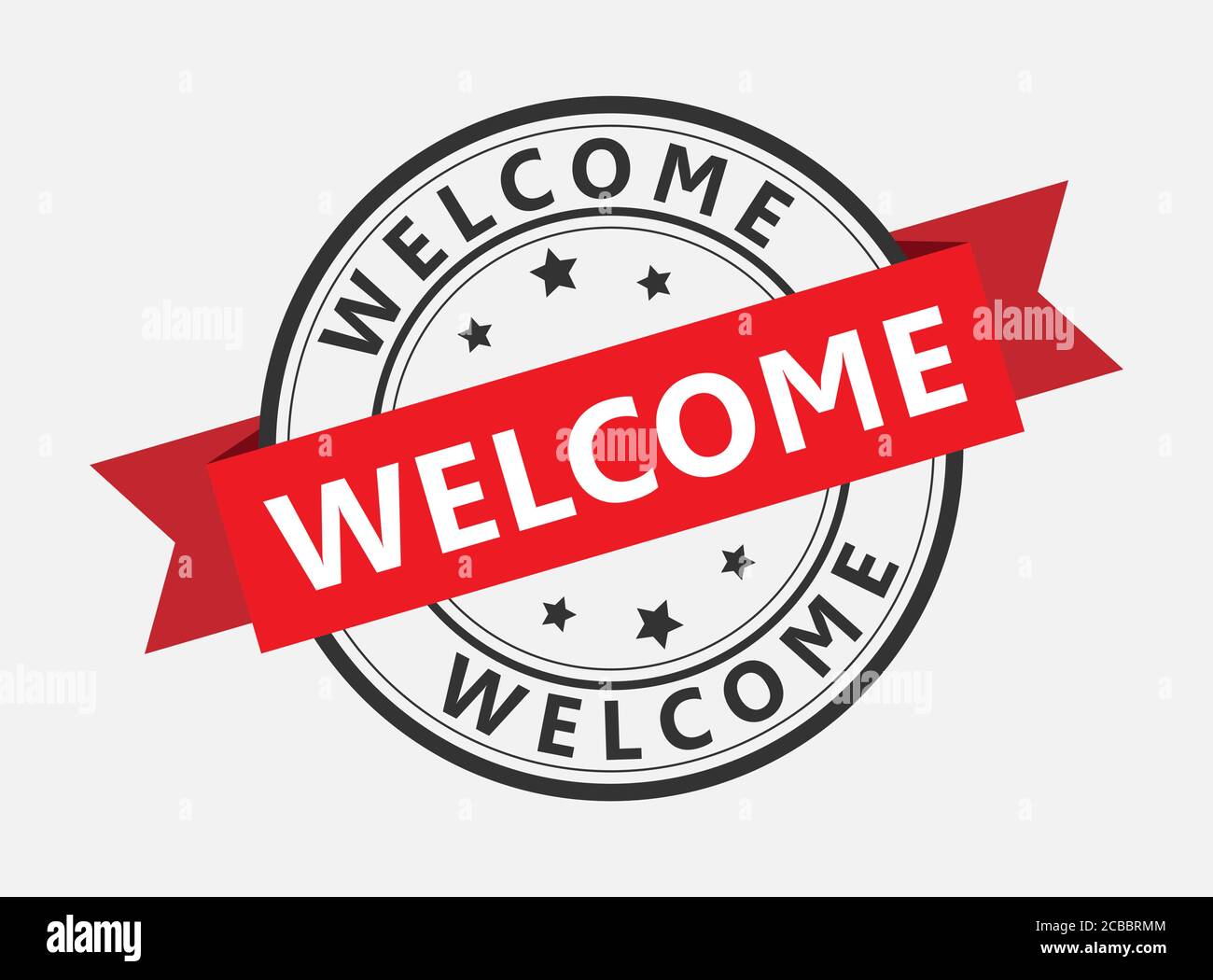 Vector template for a welcome Champ. Welcome on the red ribbon. Vector ...