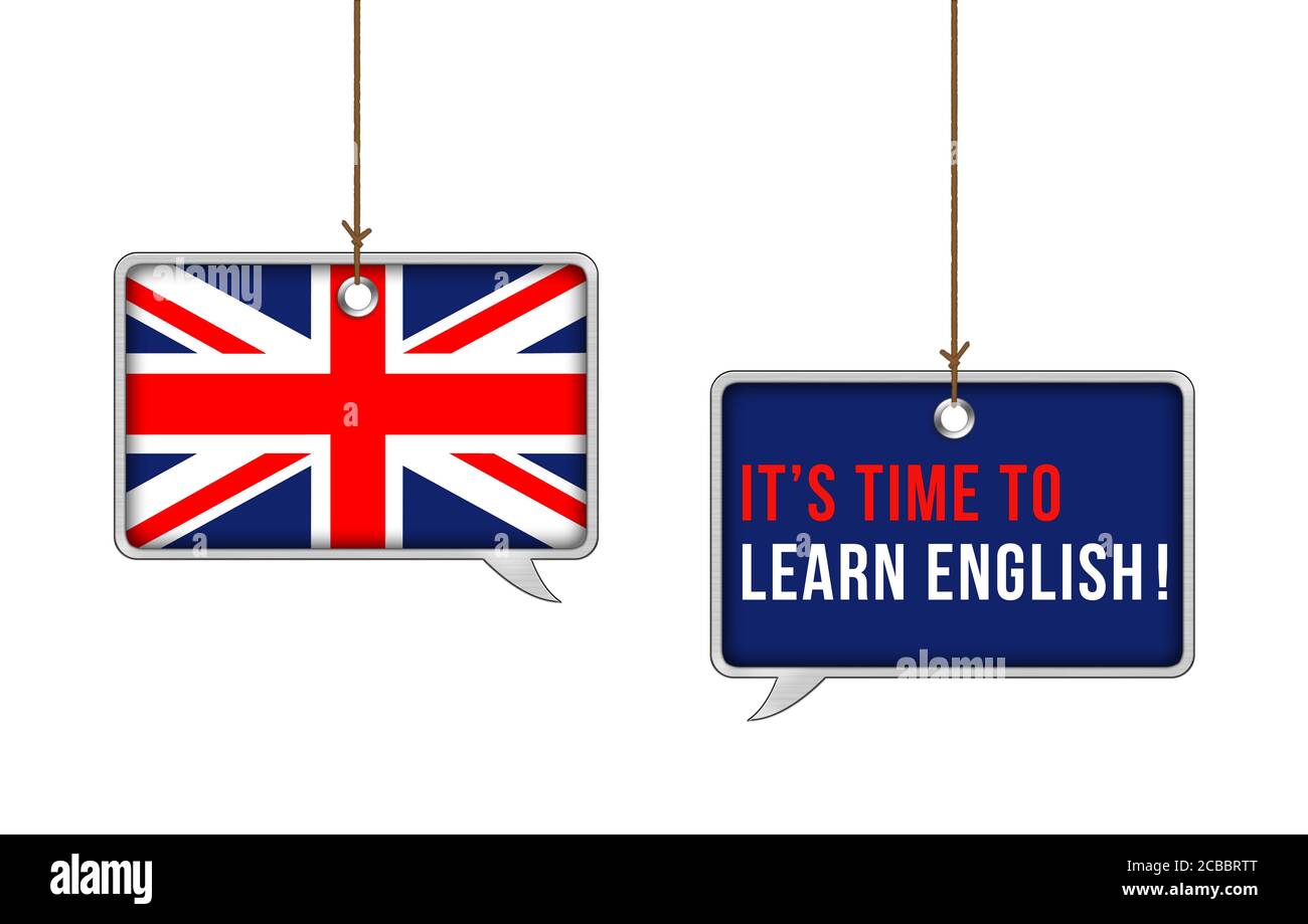 Its time to learn english hi-res stock photography and images - Alamy