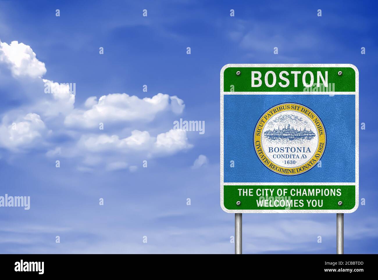 Welcome to Boston in Massachusetts Stock Photo - Alamy