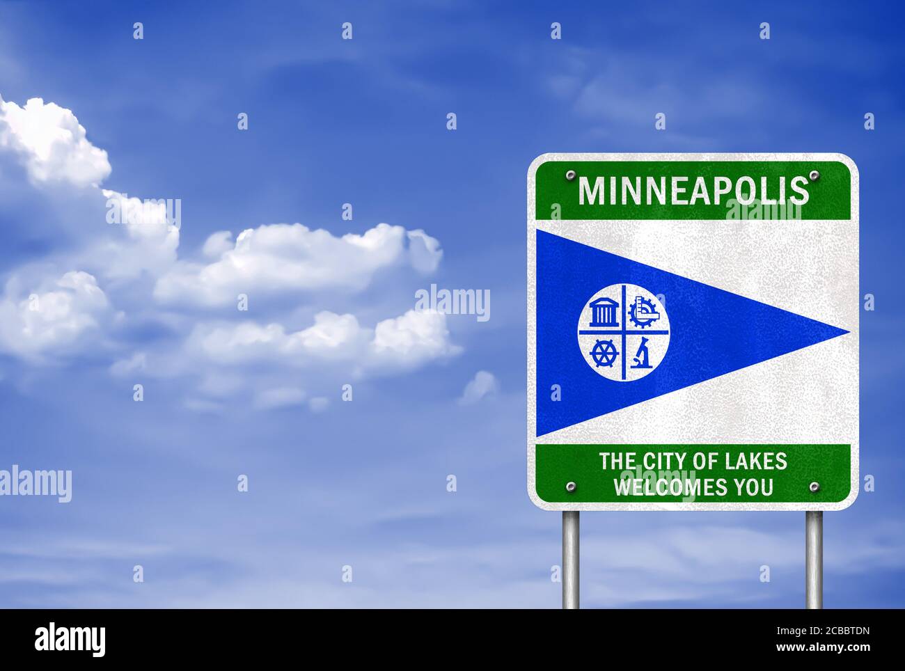 Welcome to Minneapolis in Minnesota Stock Photo - Alamy