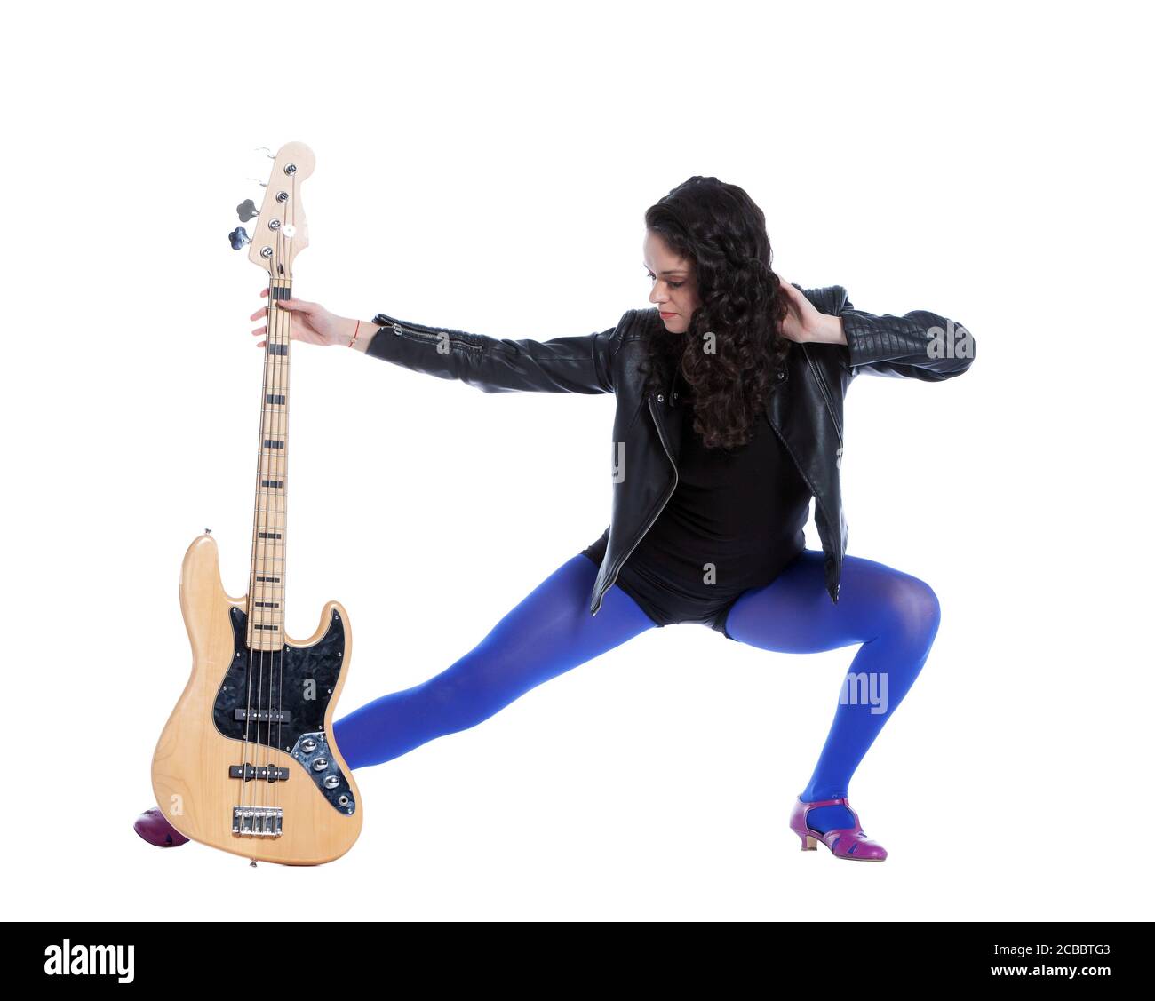 Young people isolated on white background having funny poses Stock ...