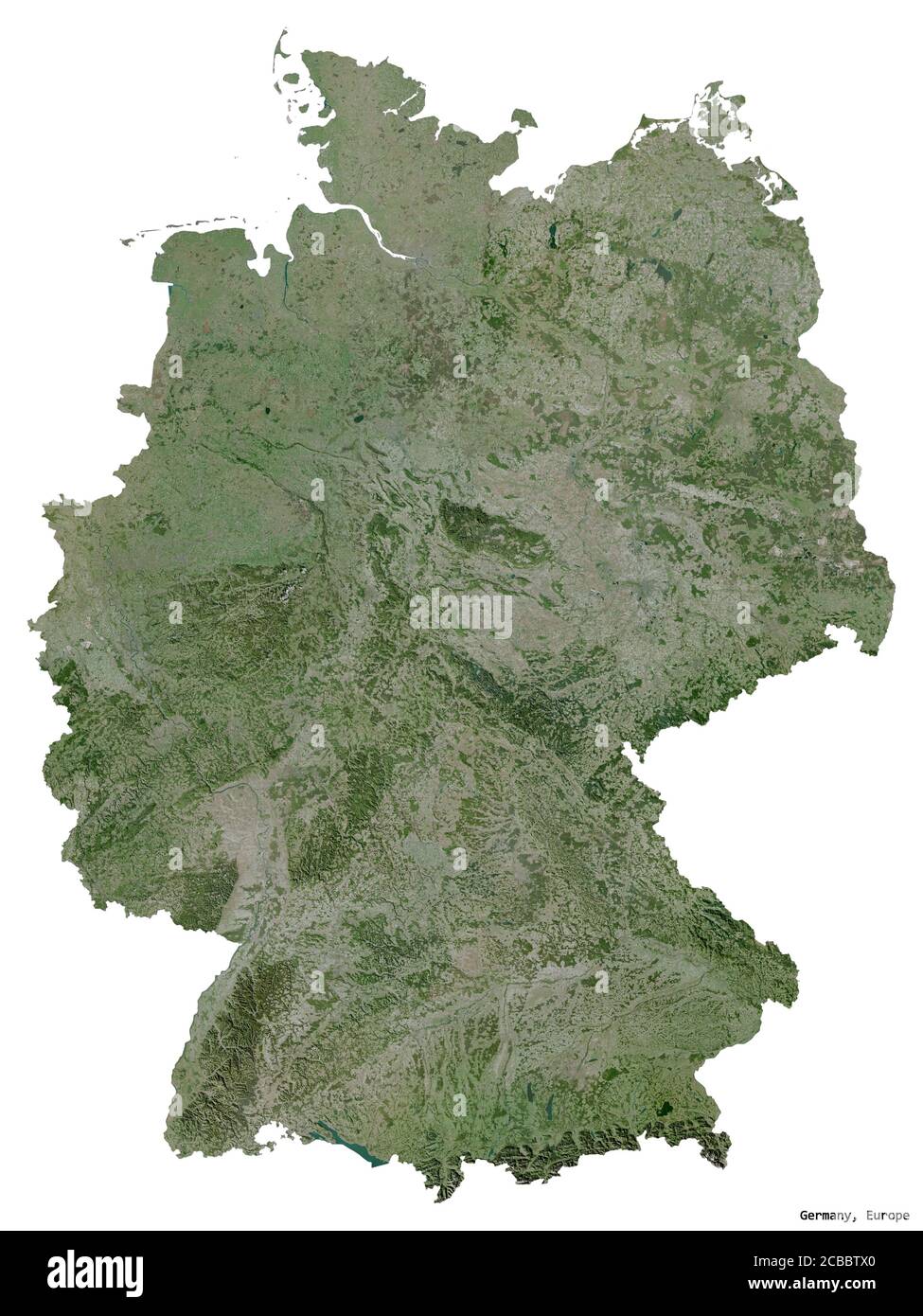 Map satellite geography germany Cut Out Stock Images & Pictures - Alamy