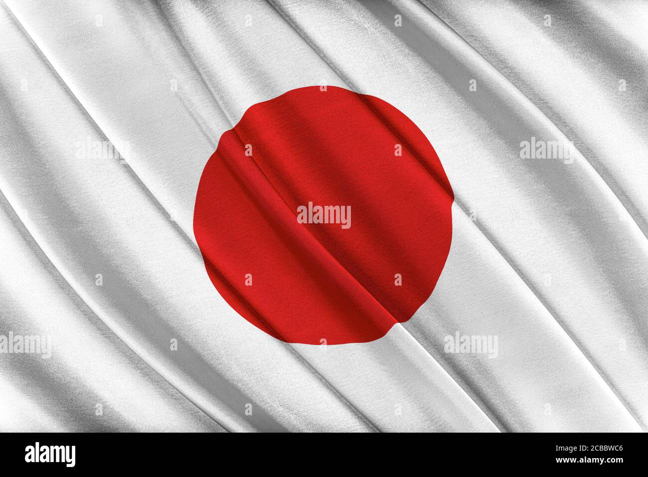 Colorful Japan flag waving in the wind Stock Photo - Alamy