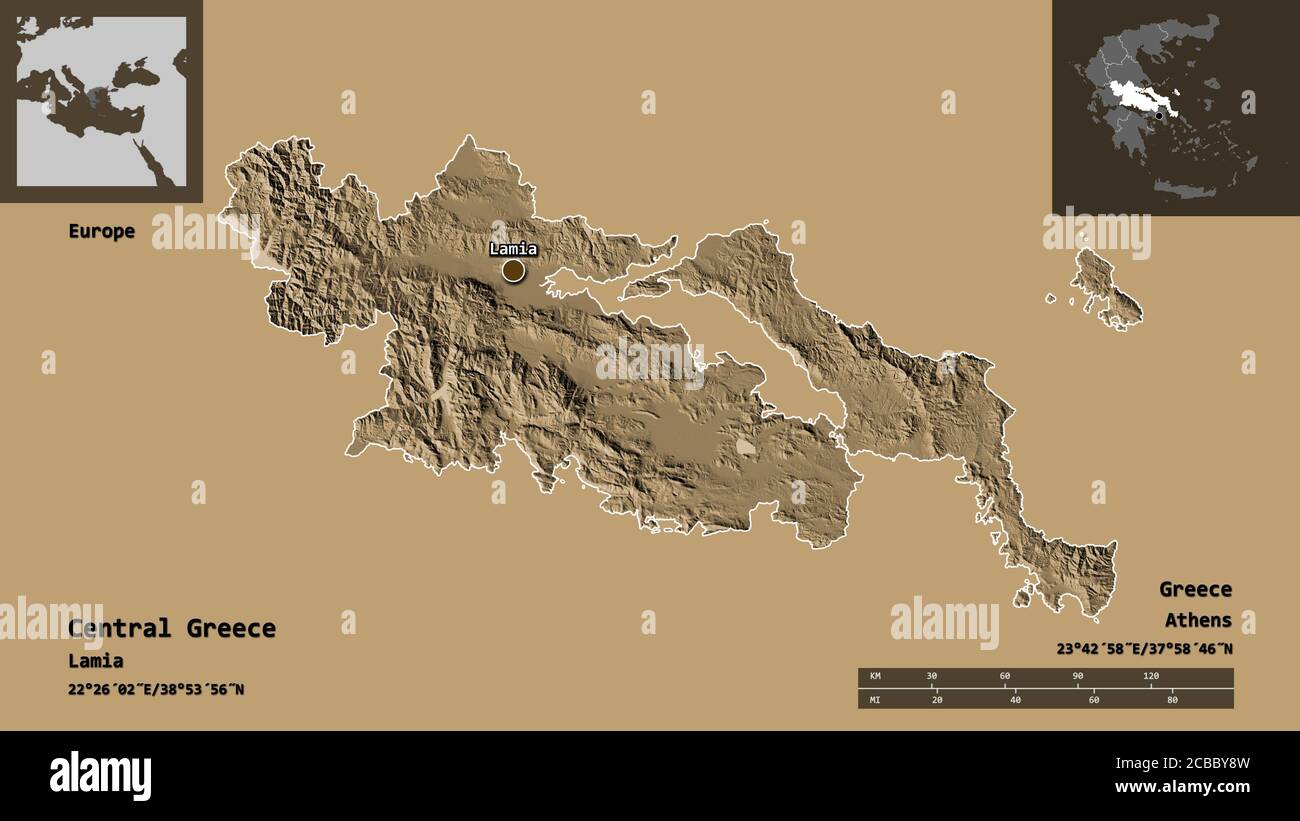 Shape of Central Greece, decentralized administration of Greece, and ...