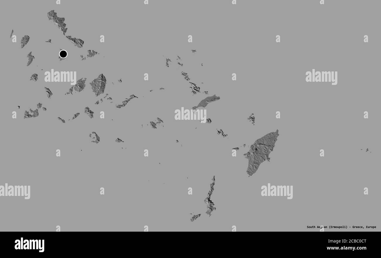 Shape of South Aegean, decentralized administration of Greece, with its ...