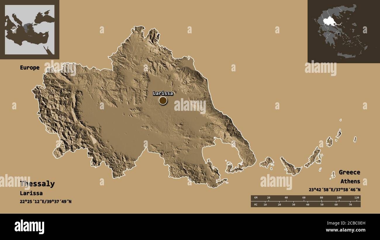Shape of Thessaly, decentralized administration of Greece, and its ...