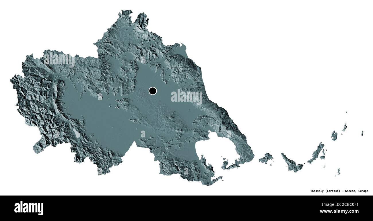 Shape of Thessaly, decentralized administration of Greece, with its ...
