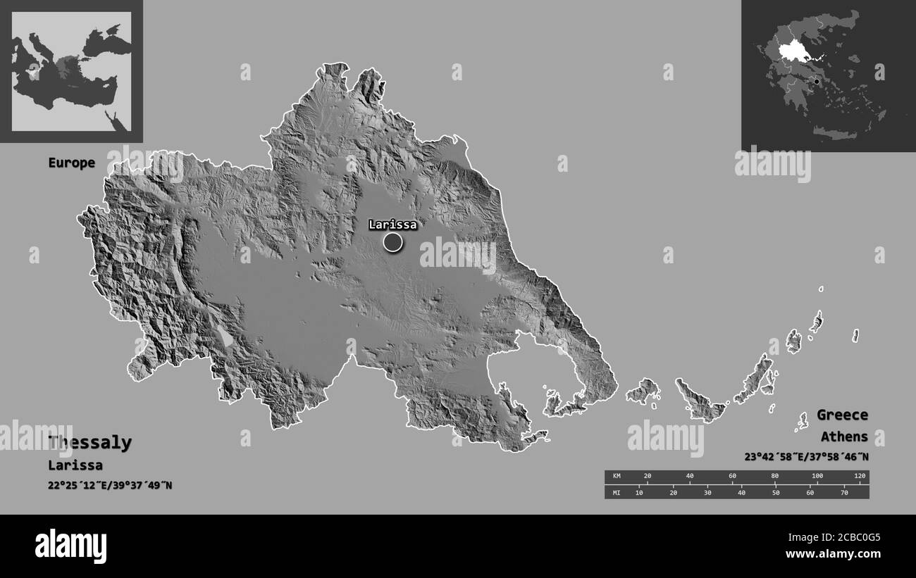 Shape of Thessaly, decentralized administration of Greece, and its ...