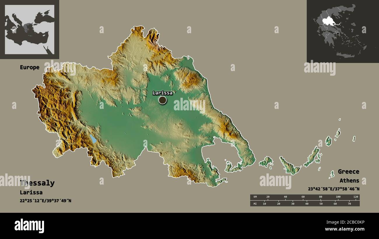 Shape of Thessaly, decentralized administration of Greece, and its ...
