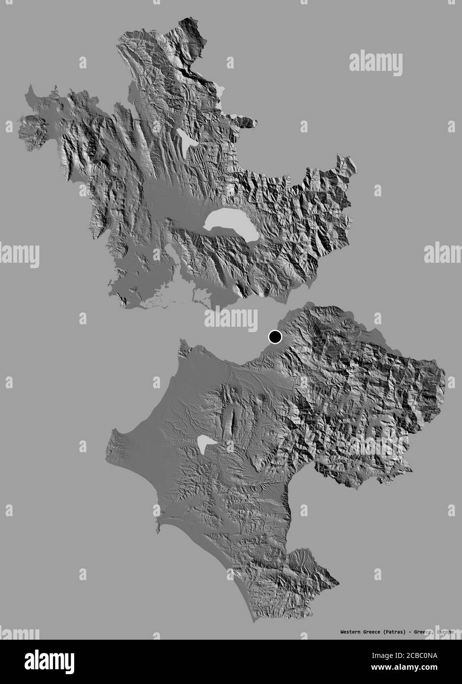 Shape of Western Greece, decentralized administration of Greece, with ...