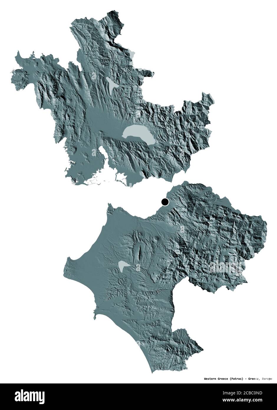 Shape of Western Greece, decentralized administration of Greece, with ...