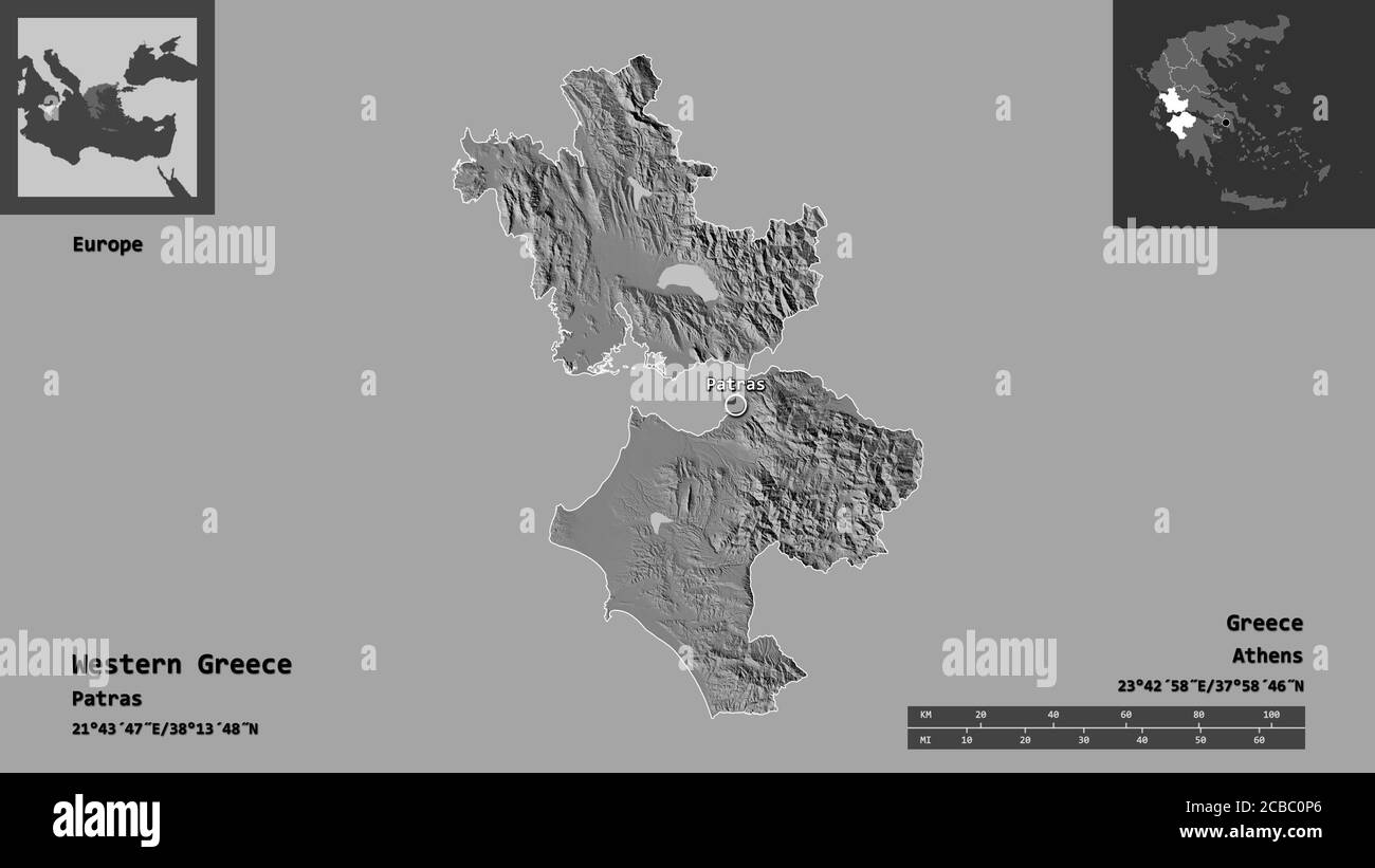 Shape of Western Greece, decentralized administration of Greece, and ...