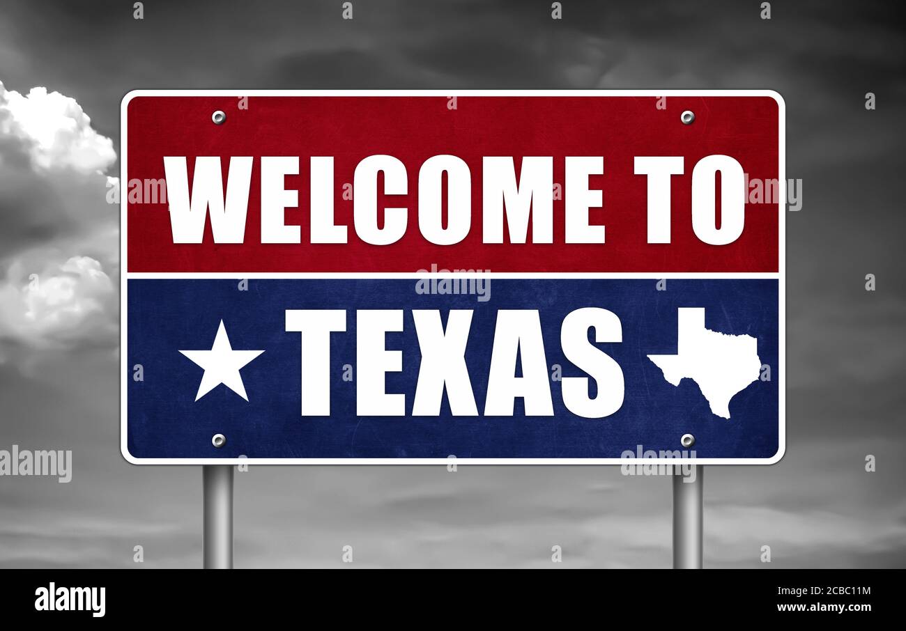 Welcome texas sign hi-res stock photography and images - Alamy