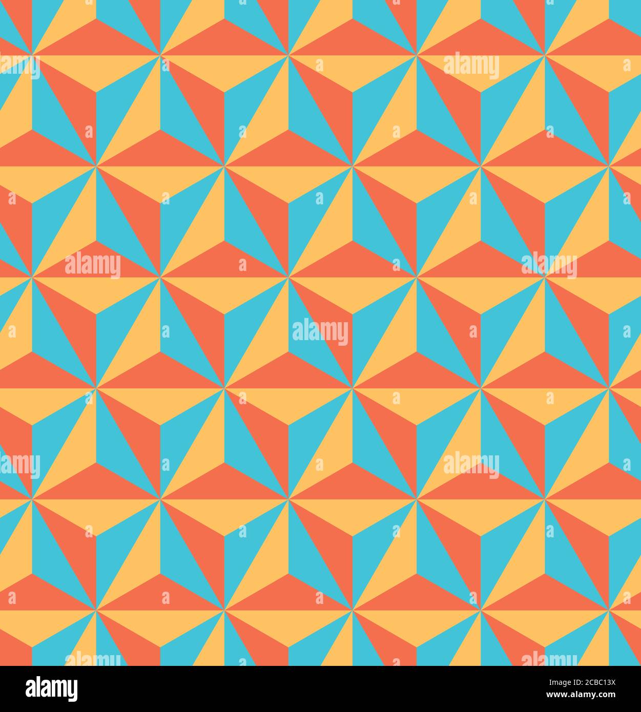 3D triangular, or tetrahedron, pyramids. Seamless vector pattern ...