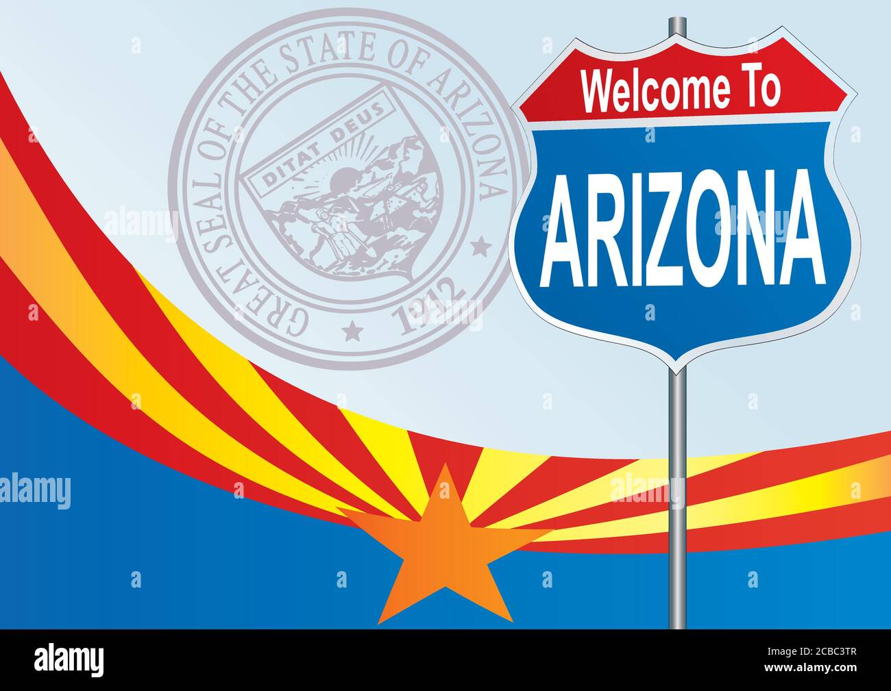 road sign Welcome to Arizona Stock Vector Image & Art - Alamy