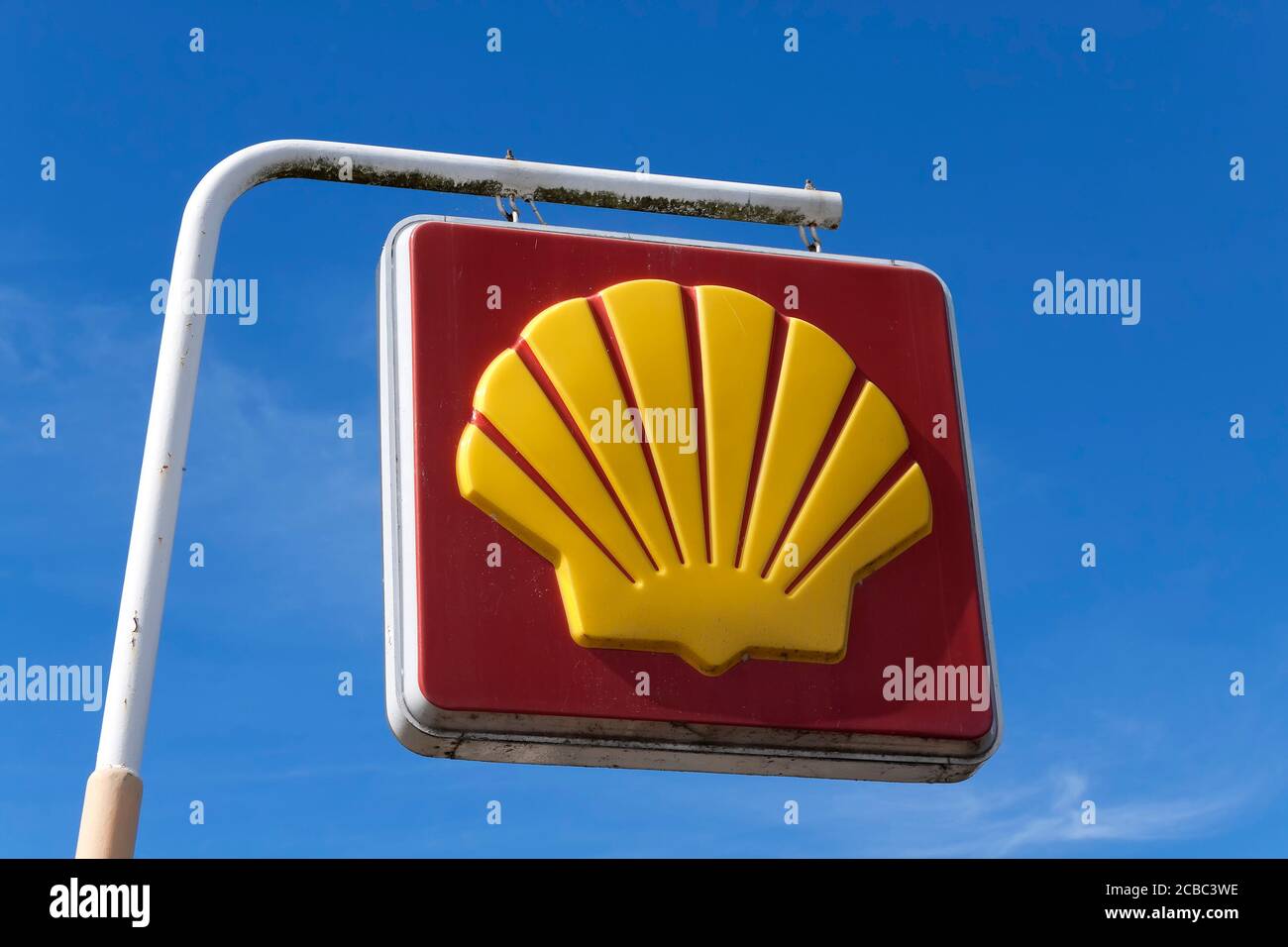Old logo of Shell in Spandau, Berlin Stock Photo - Alamy