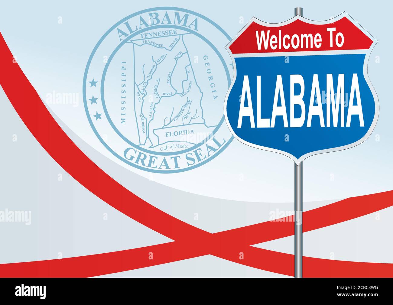 road sign Welcome to Alabama Stock Vector Image & Art - Alamy