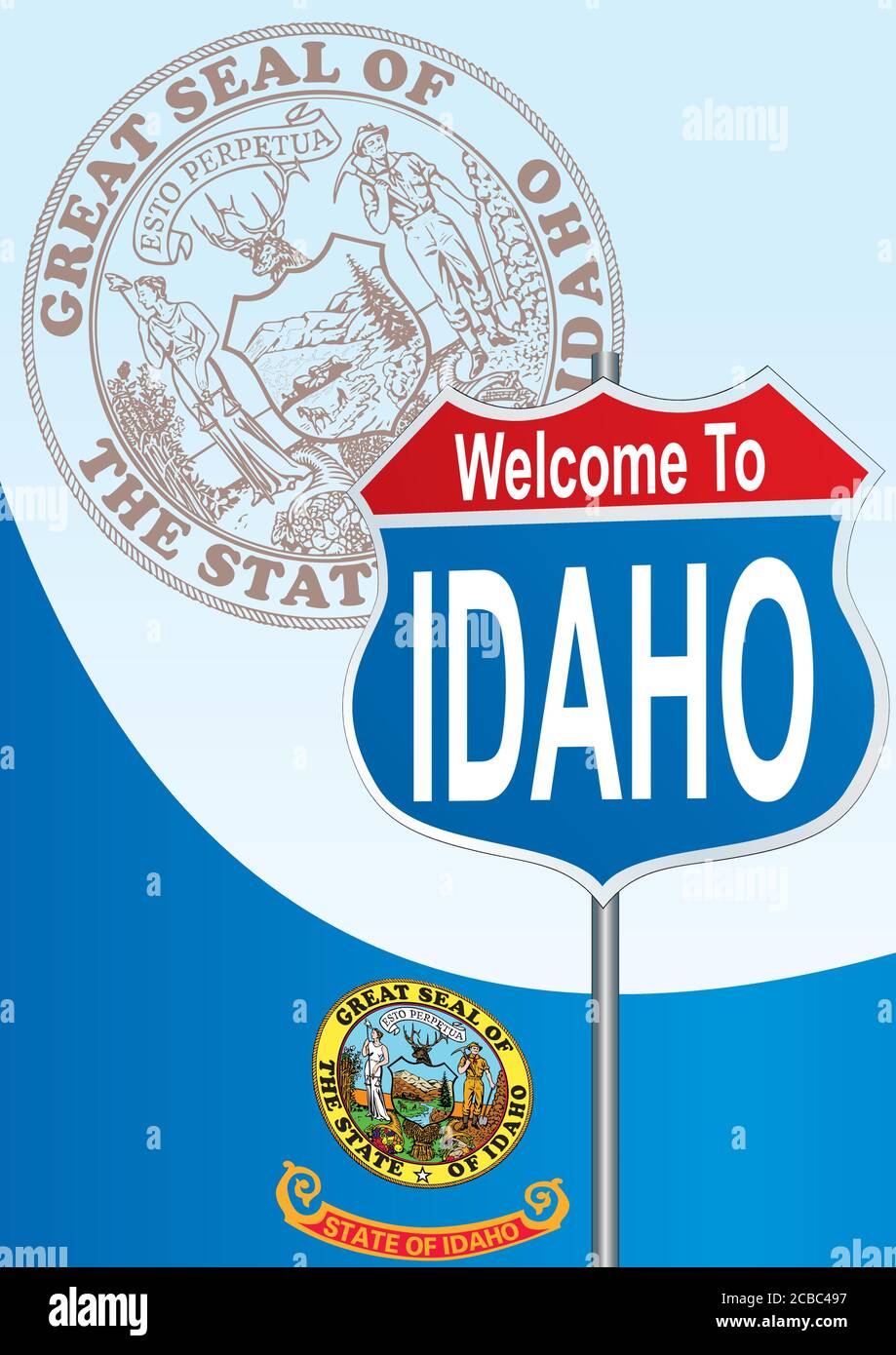 road sign Welcome to Idaho Stock Vector Image & Art - Alamy