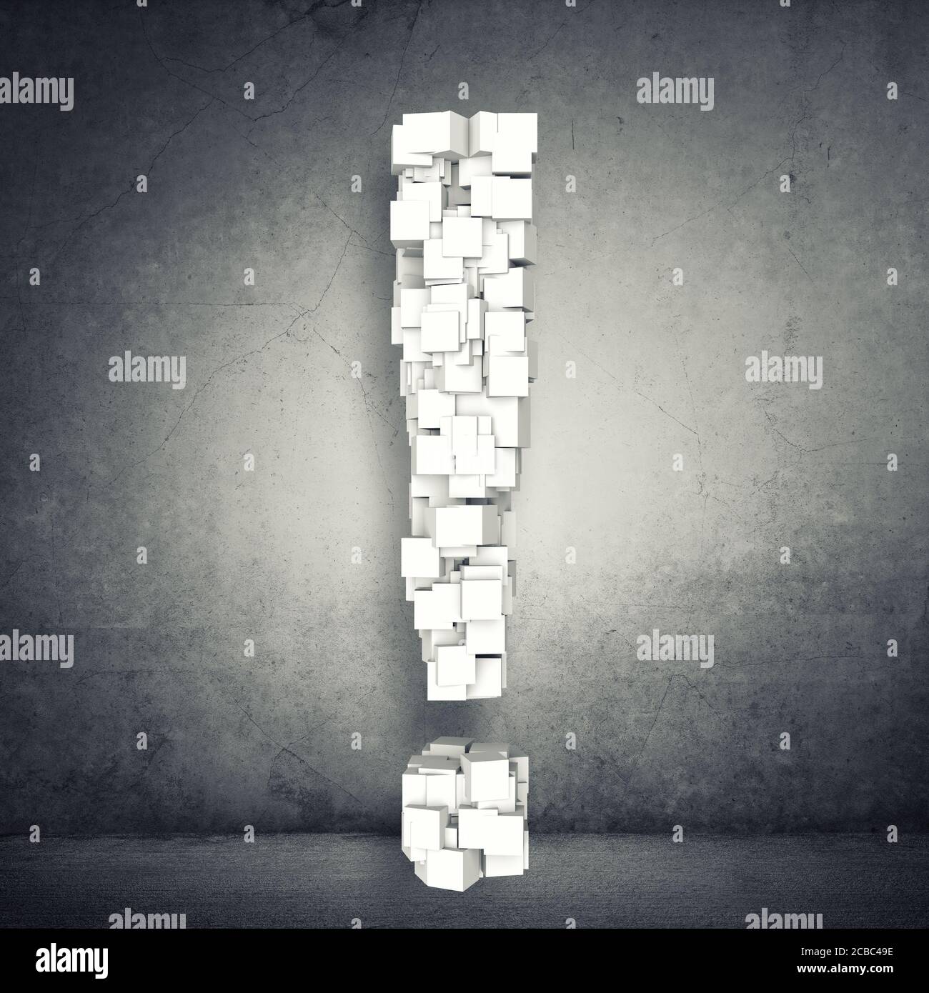Big exclamation mark, 3d rendering Stock Photo - Alamy