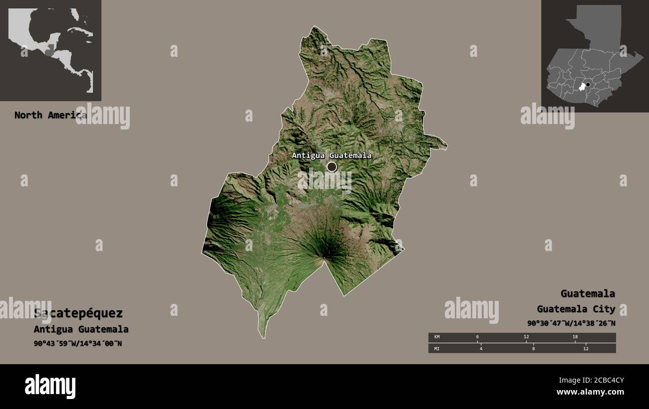 Map Of Antigua, Guatemala High Resolution Stock Photography and Images ...