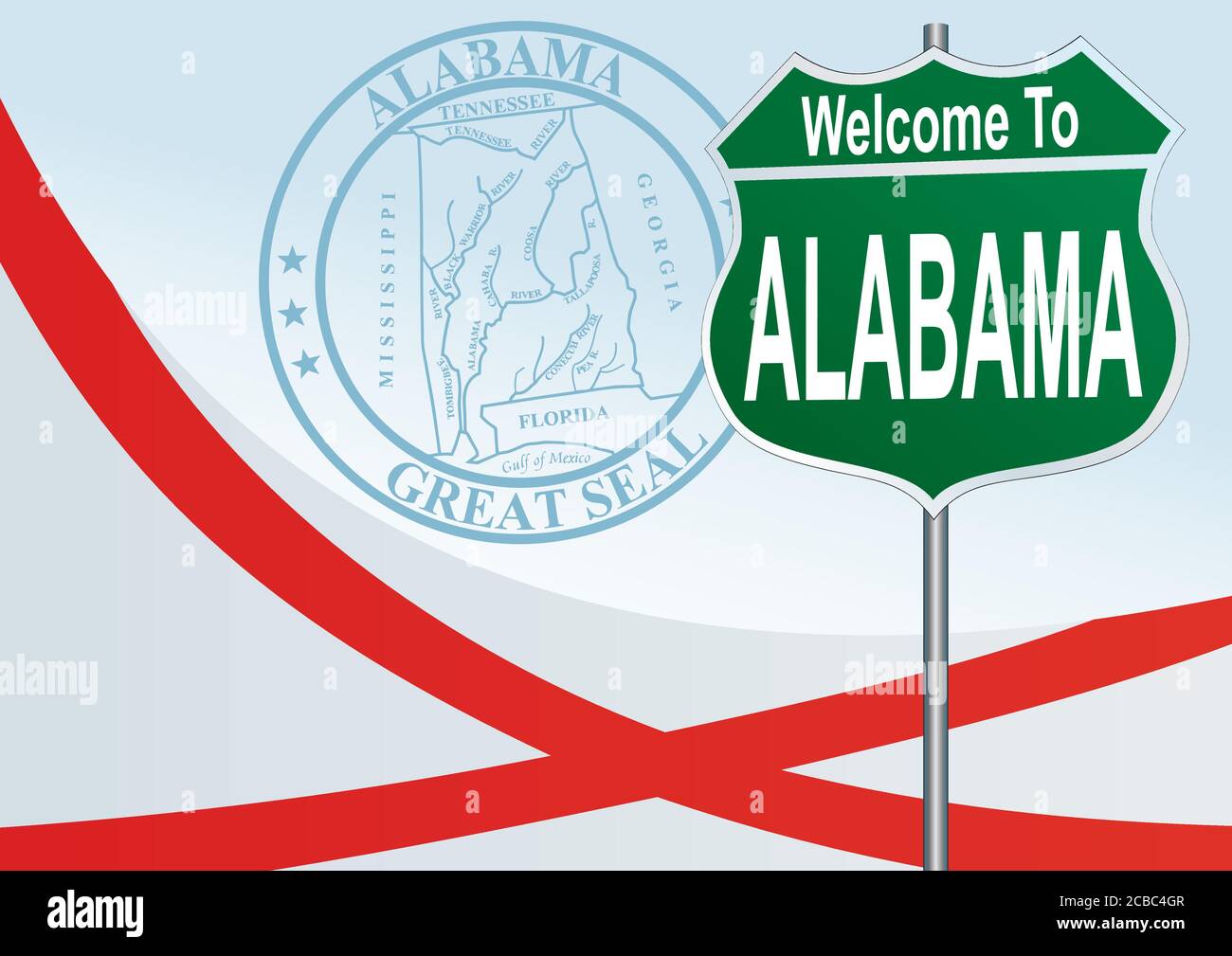 road sign Welcome to Alabama Stock Vector Image & Art - Alamy
