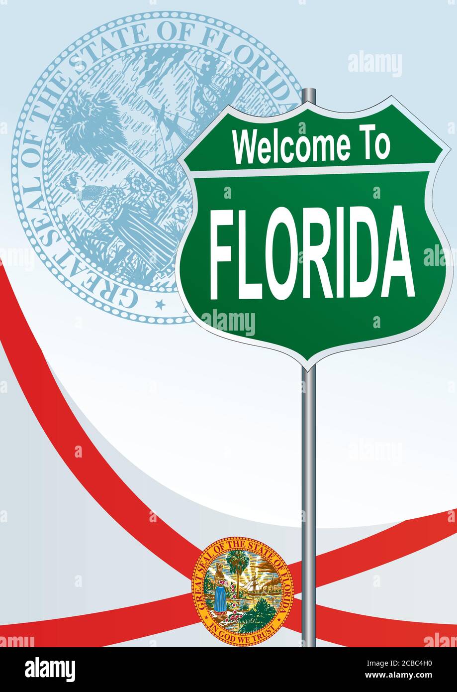 road sign Welcome to Florida Stock Vector Image & Art - Alamy