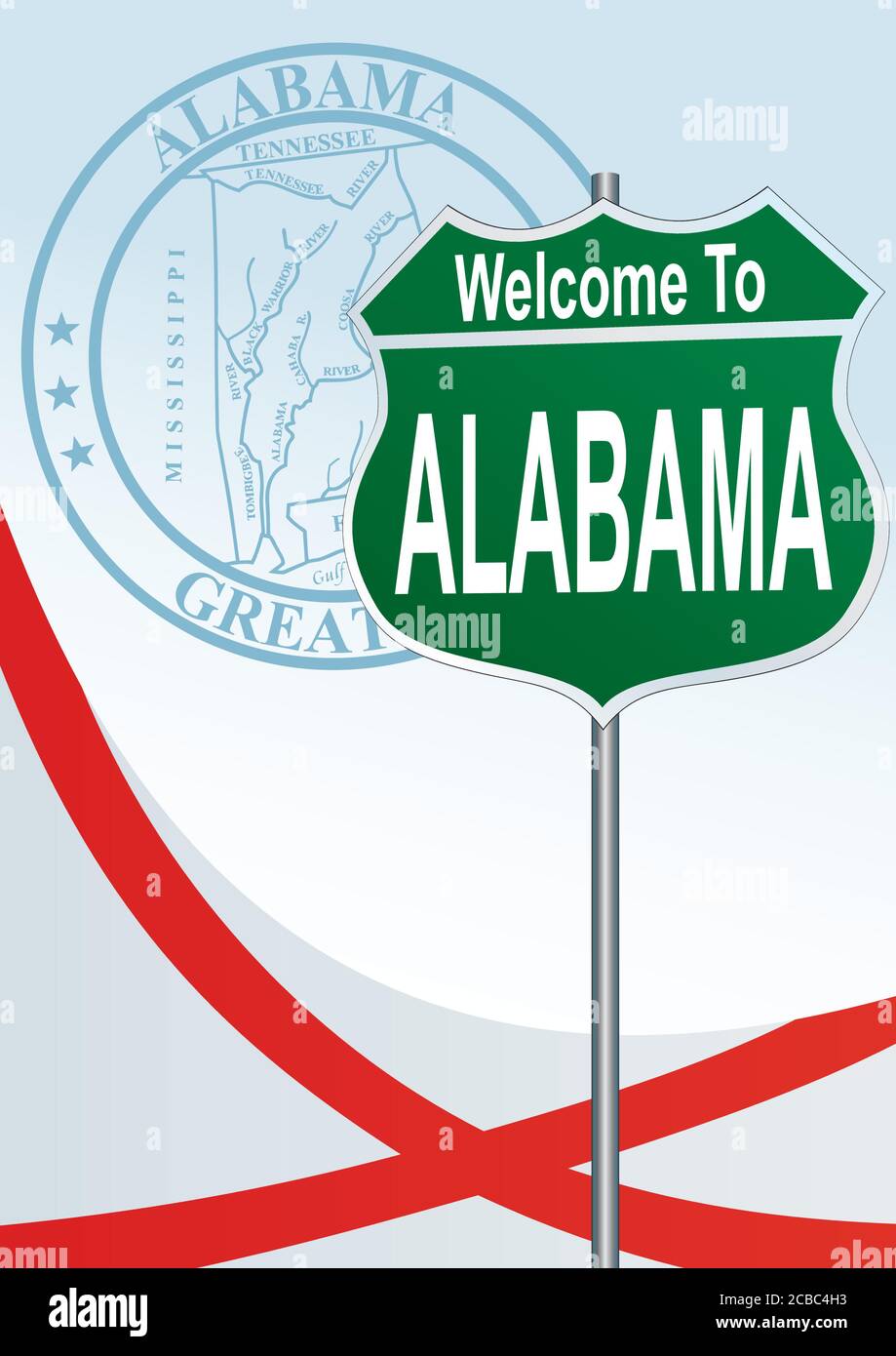 road sign Welcome to Alabama Stock Vector Image & Art - Alamy