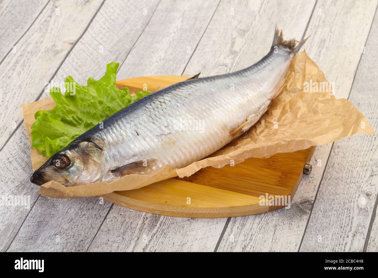 Salted herring fish ready for eat Stock Photo - Alamy