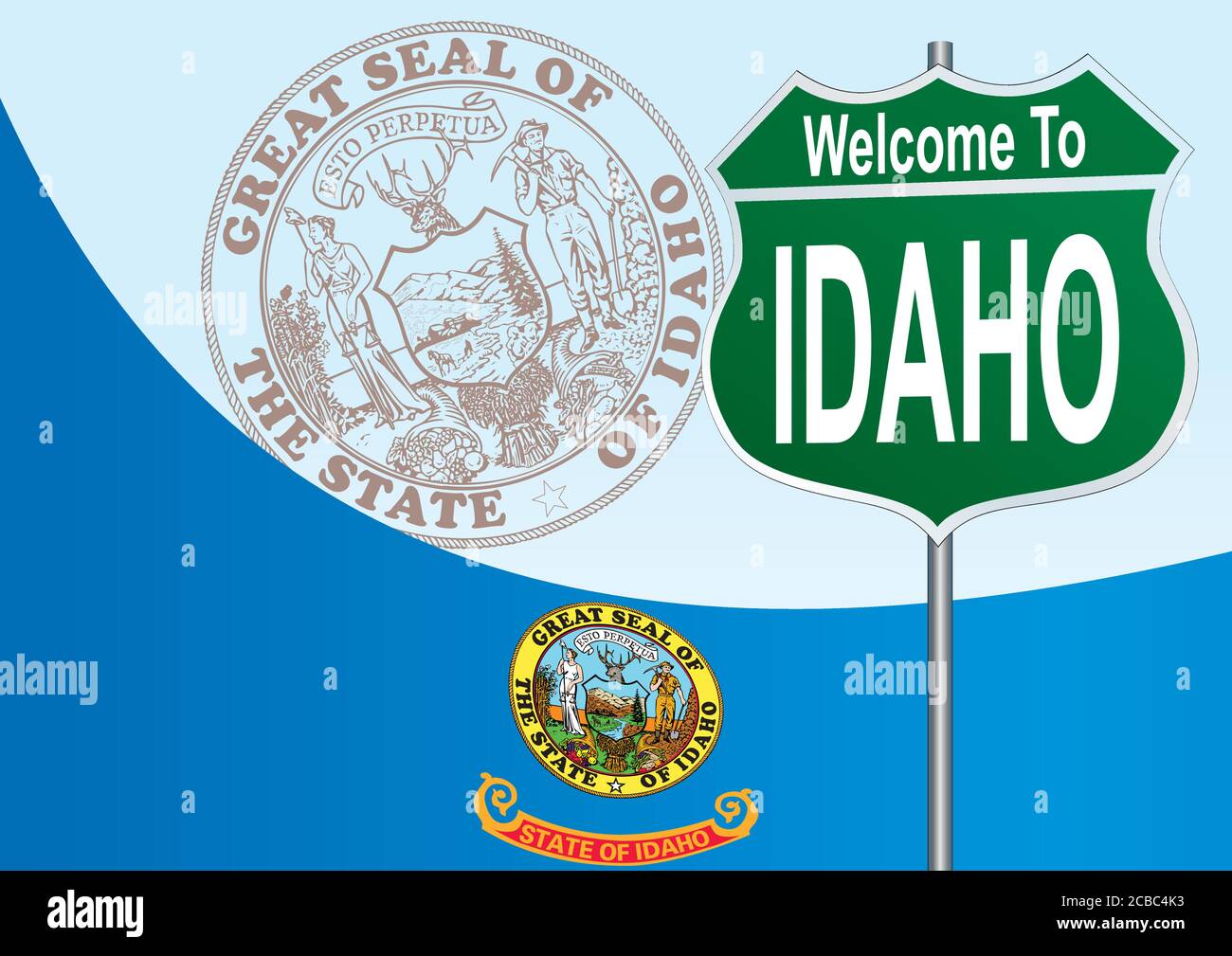 road sign Welcome to Idaho Stock Vector Image & Art - Alamy