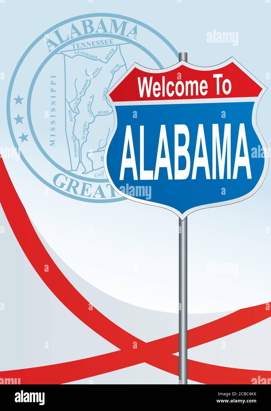 road sign Welcome to Alabama Stock Vector Image & Art - Alamy
