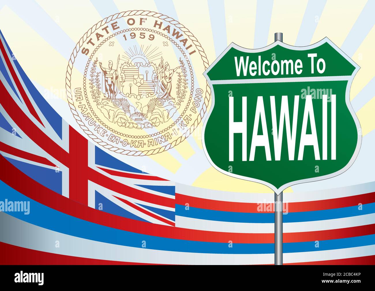 road sign Welcome to Hawaii Stock Vector Image & Art - Alamy