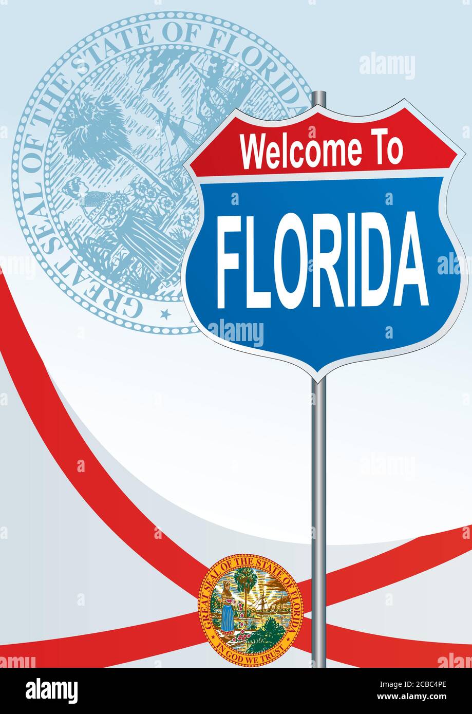 road sign Welcome to Florida Stock Vector Image & Art - Alamy