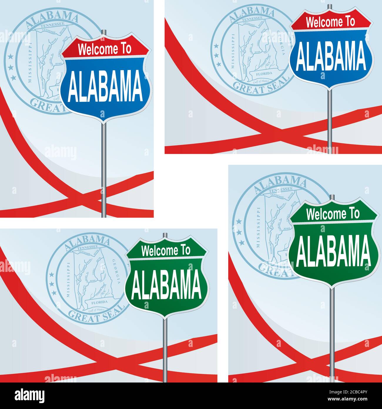 road sign Welcome to Alabama Stock Vector Image & Art - Alamy