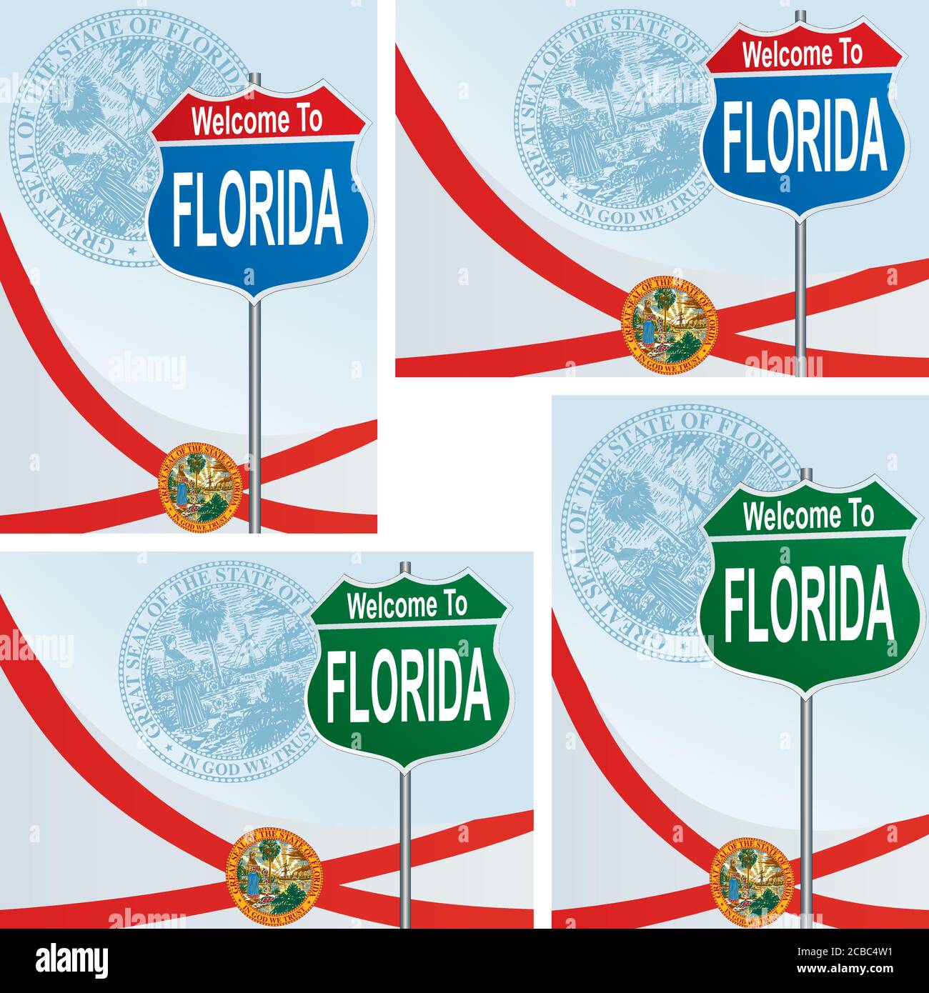 Florida road sign Stock Vector Images - Alamy