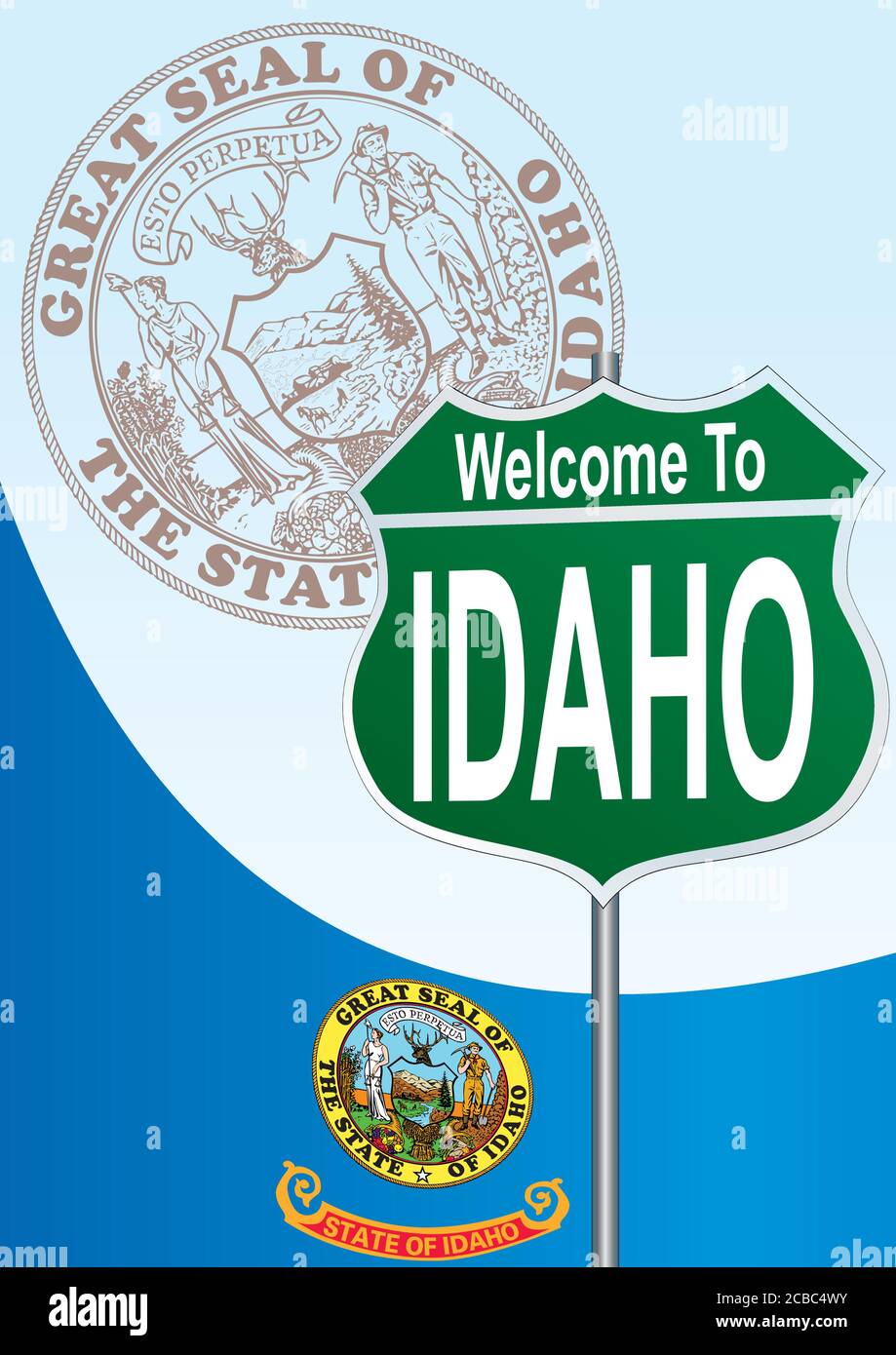 road sign Welcome to Idaho Stock Vector Image & Art - Alamy