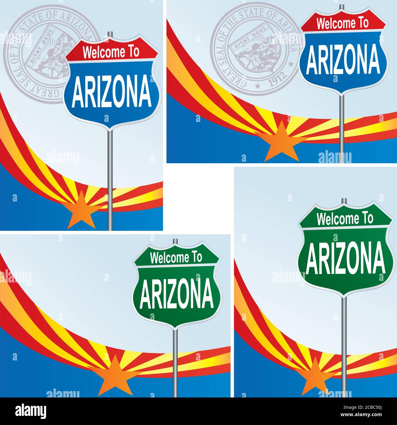 road sign Welcome to Arizona Stock Vector Image & Art - Alamy