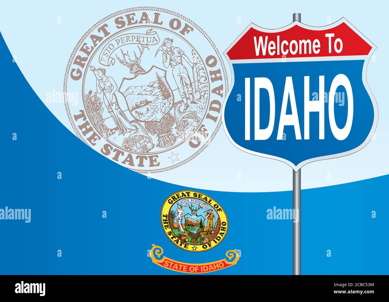 road sign Welcome to Idaho Stock Vector Image & Art - Alamy
