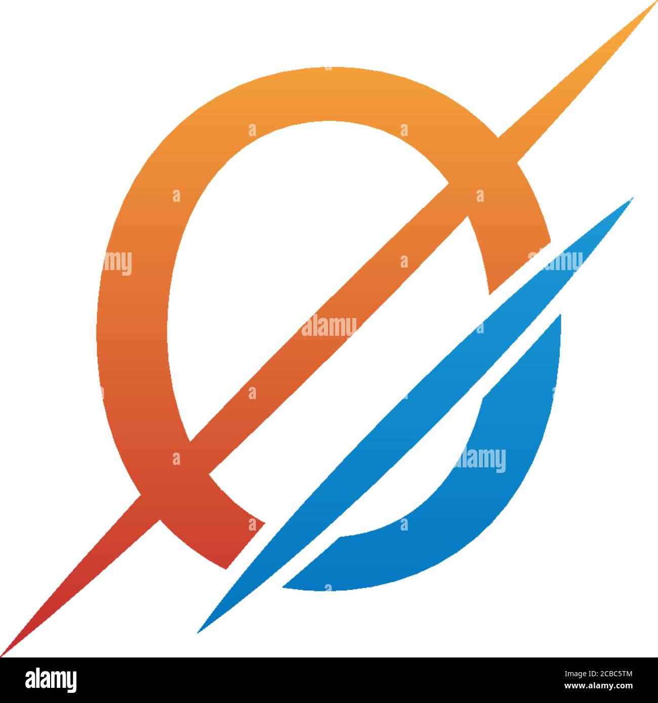 O Letter Slash Logo, Concept Letter O + icon slash Stock Vector Image ...