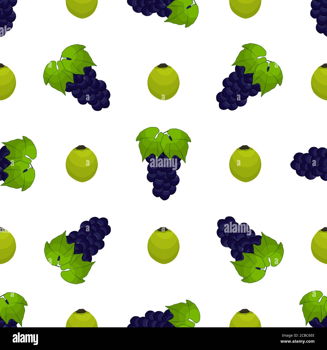 Illustration on theme big colored seamless grape, bright berry pattern ...