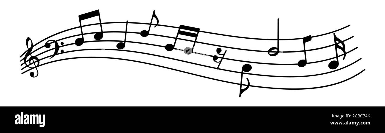 Music notes, design element, vector illustration Stock Vector Image ...