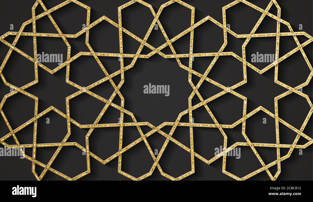 Seamless symmetrical abstract vector background in arabian style made ...