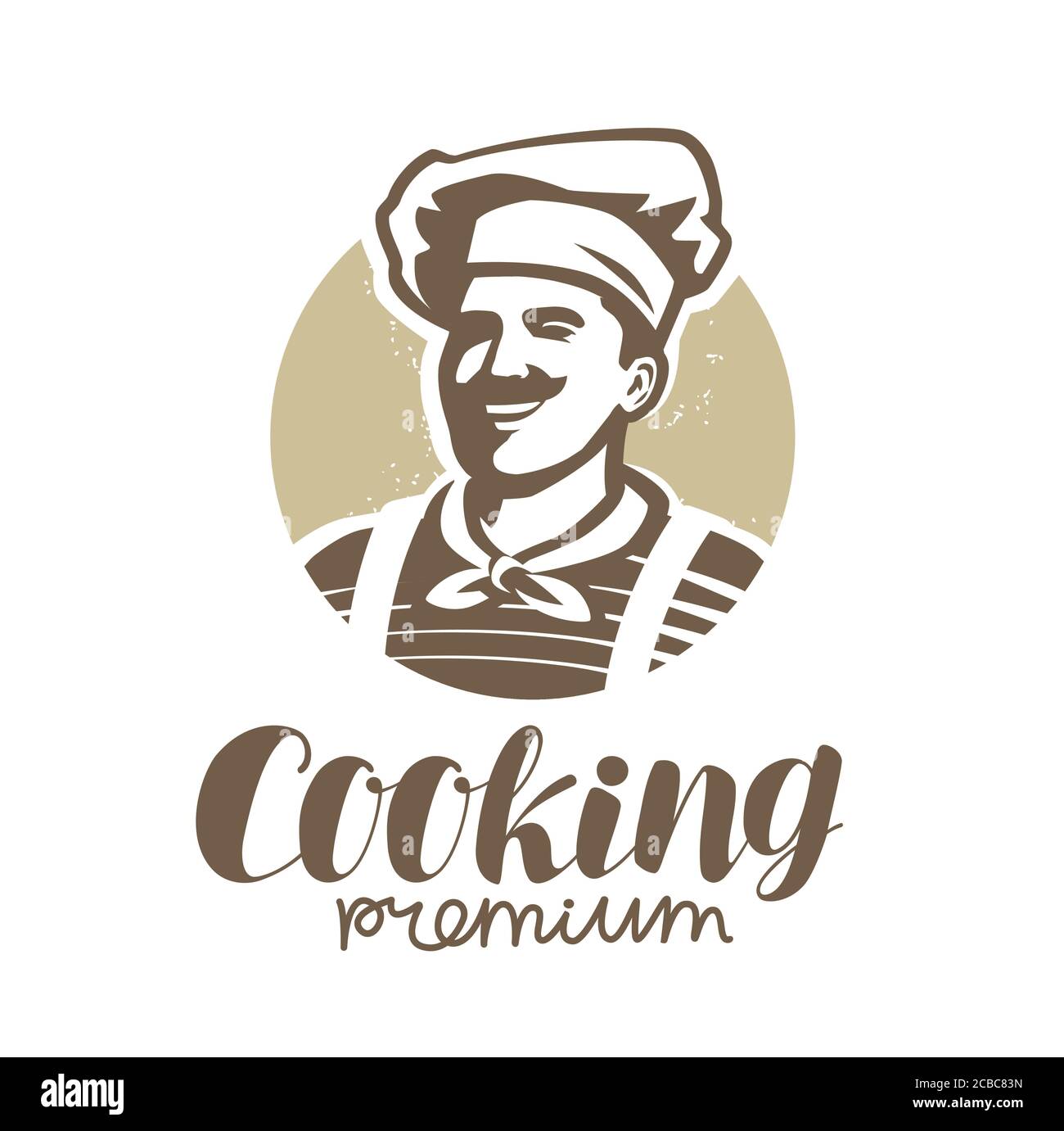 Chef cooking tasty dish in Stock Vector Images - Alamy