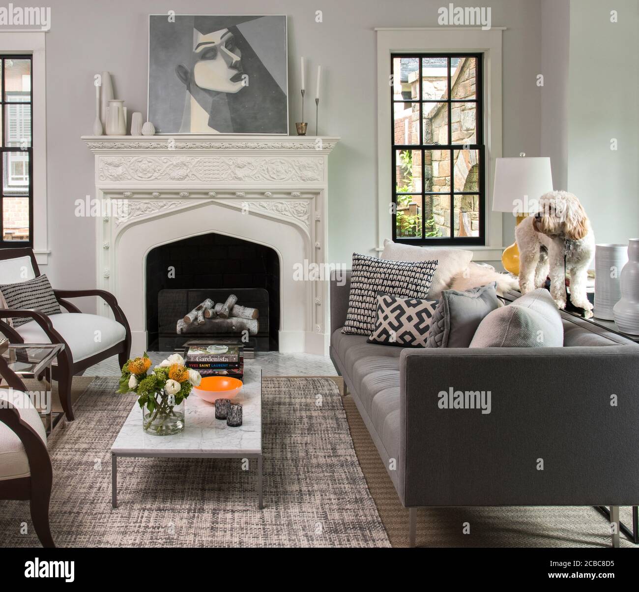 Contemporary Living room Stock Photo - Alamy