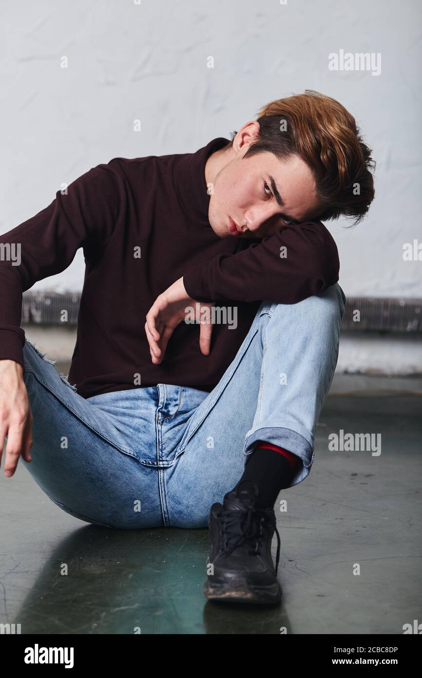 Asian teenager male jeans hi-res stock photography and images - Alamy