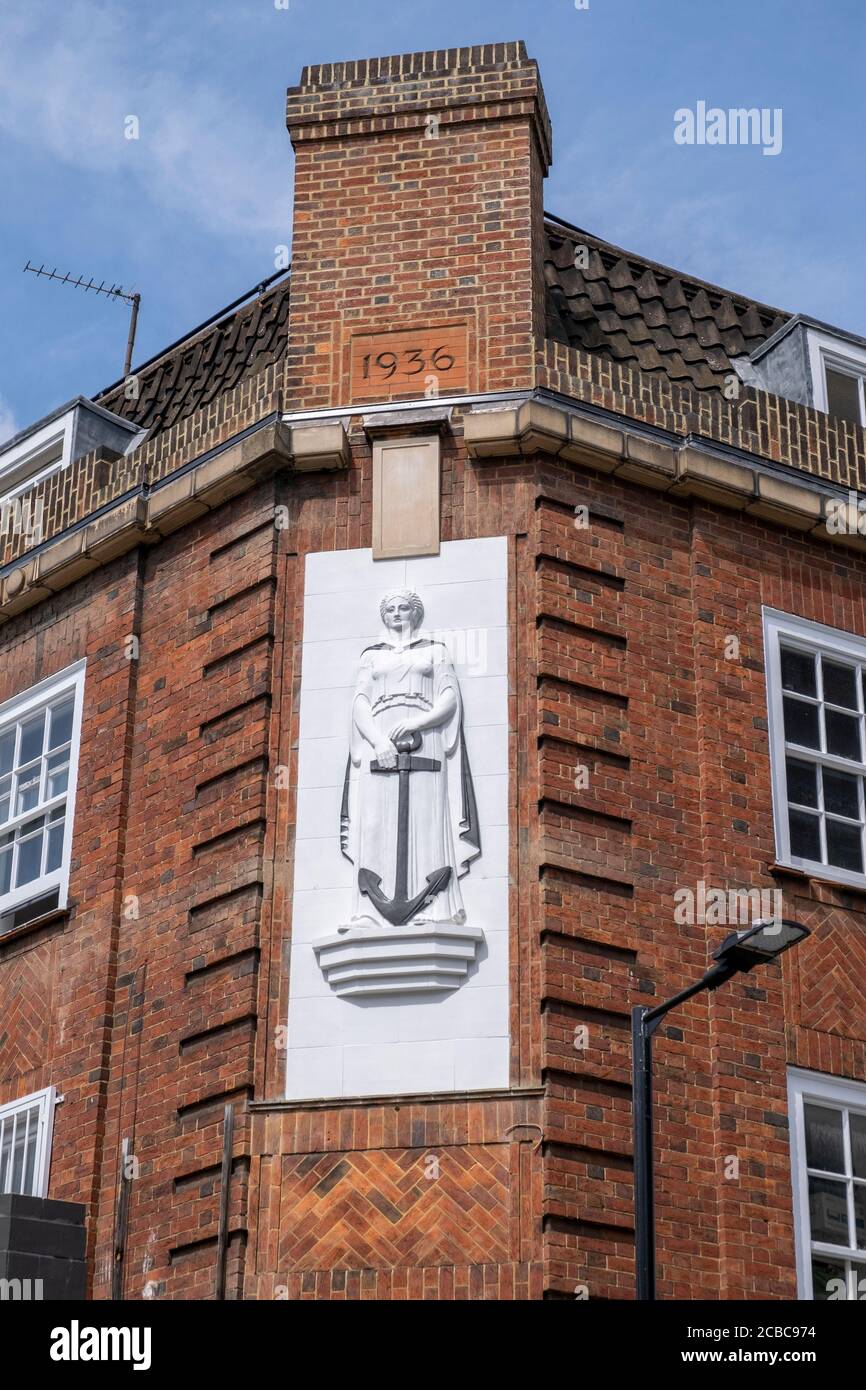 Relief on the Hope and Anchor public house in The Cut, near Waterloo, a ...