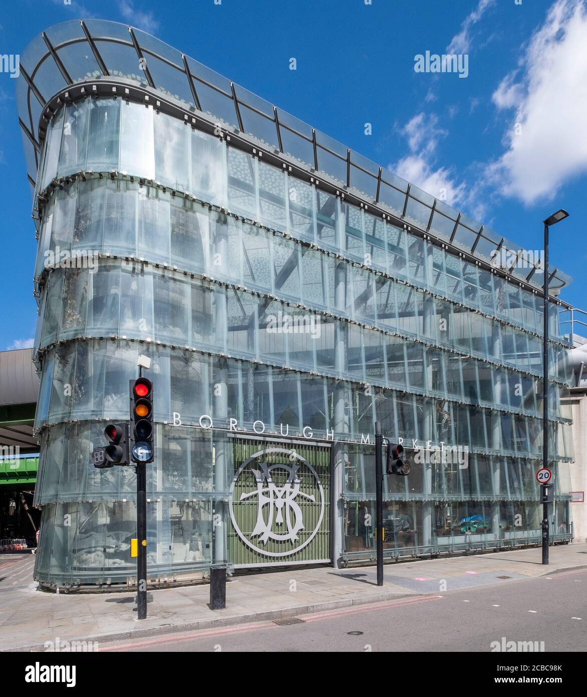 Modern entrance to Borough Market, famous street and food market near ...
