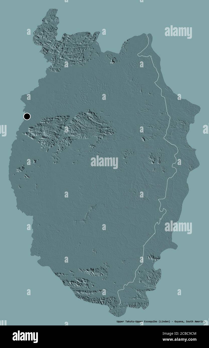 Shape of Upper Takutu-Upper Essequibo, region of Guyana, with its ...