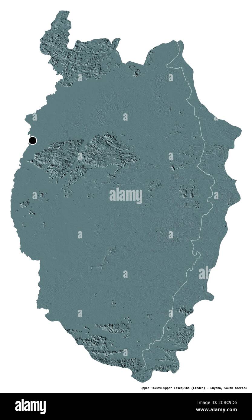 Shape of Upper Takutu-Upper Essequibo, region of Guyana, with its ...