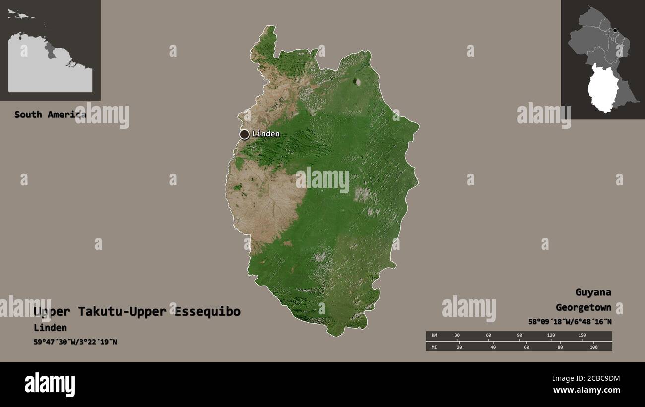 Shape of Upper Takutu-Upper Essequibo, region of Guyana, and its ...