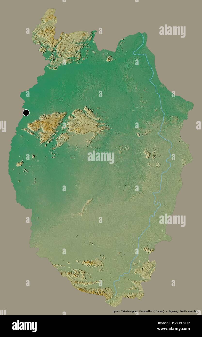 Shape of Upper Takutu-Upper Essequibo, region of Guyana, with its ...